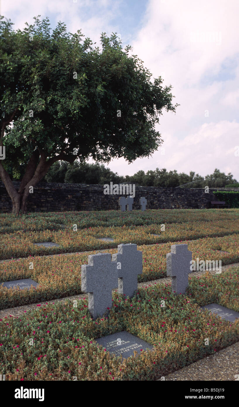 German military cemetery in Maleme Chania province Crete Greece Stock ...
