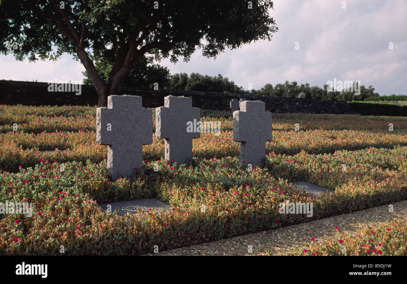 German military cemetery in Maleme Chania province Crete Greece Stock ...