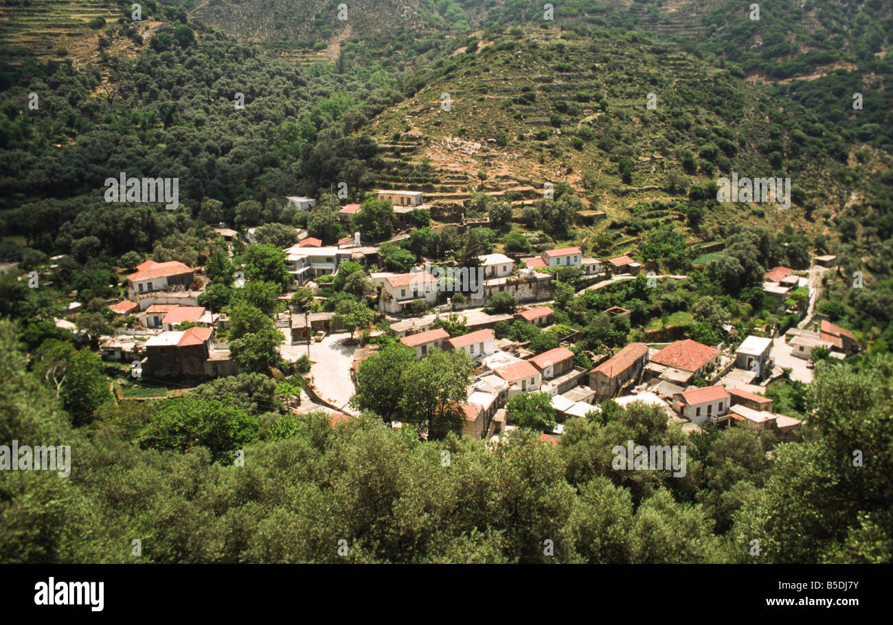Traditional village Vathi in the Chania province Crete Greece Stock ...