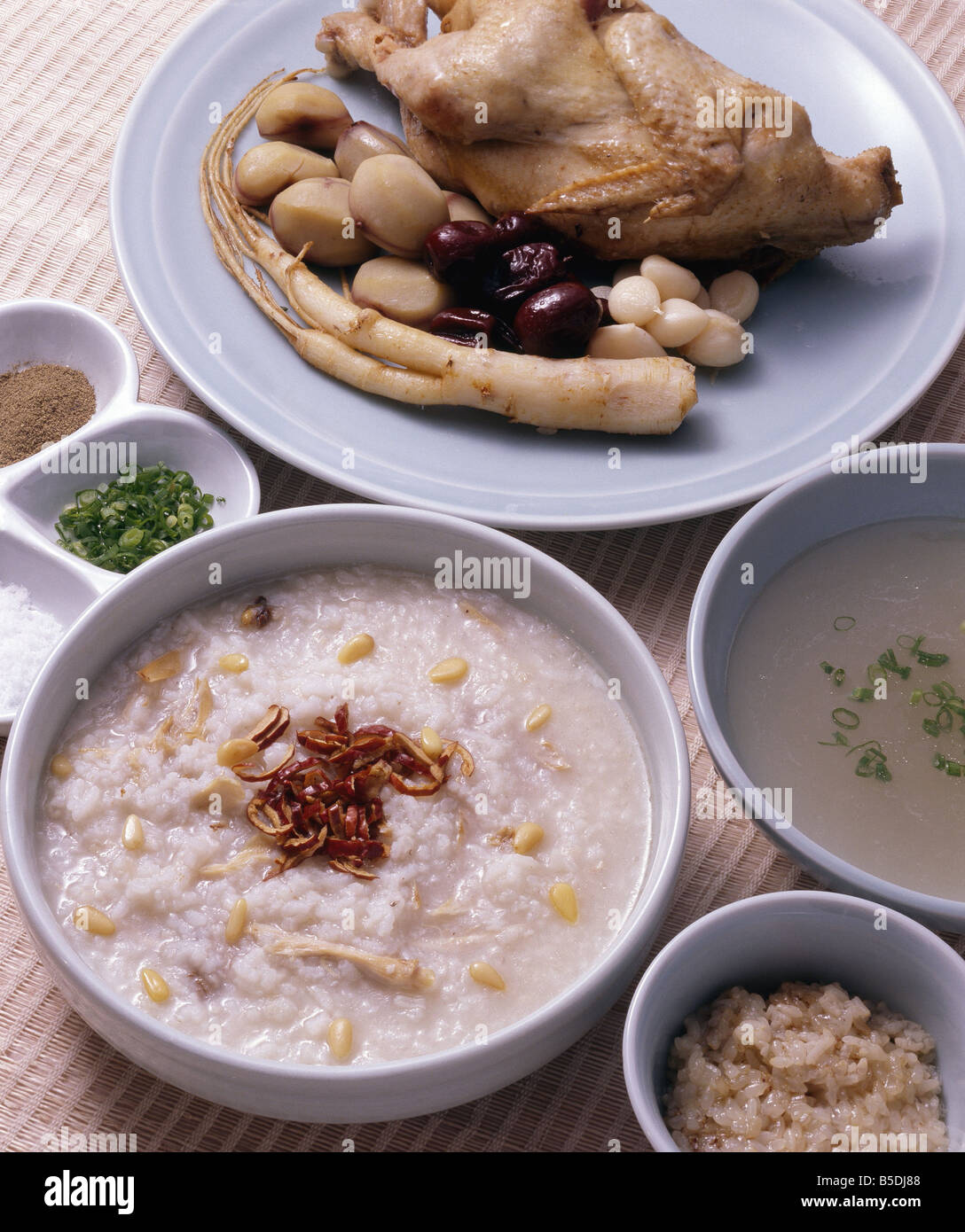 Korean Gruel and Noodle Stock Photo - Alamy