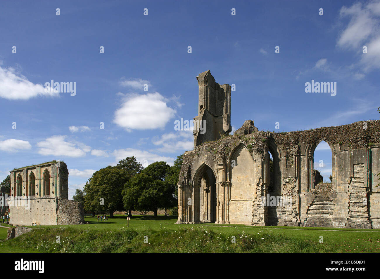 Glastonbury Abbey Church 1184 Great Britain United Kingdom Stock Photo ...