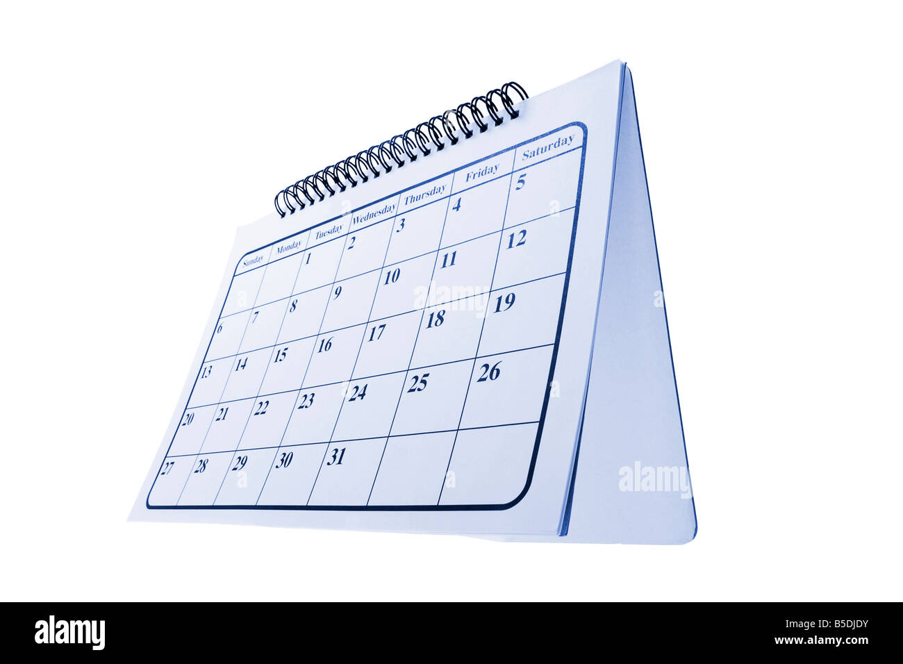 Desk calendar cutout Cut Out Stock Images & Pictures - Alamy