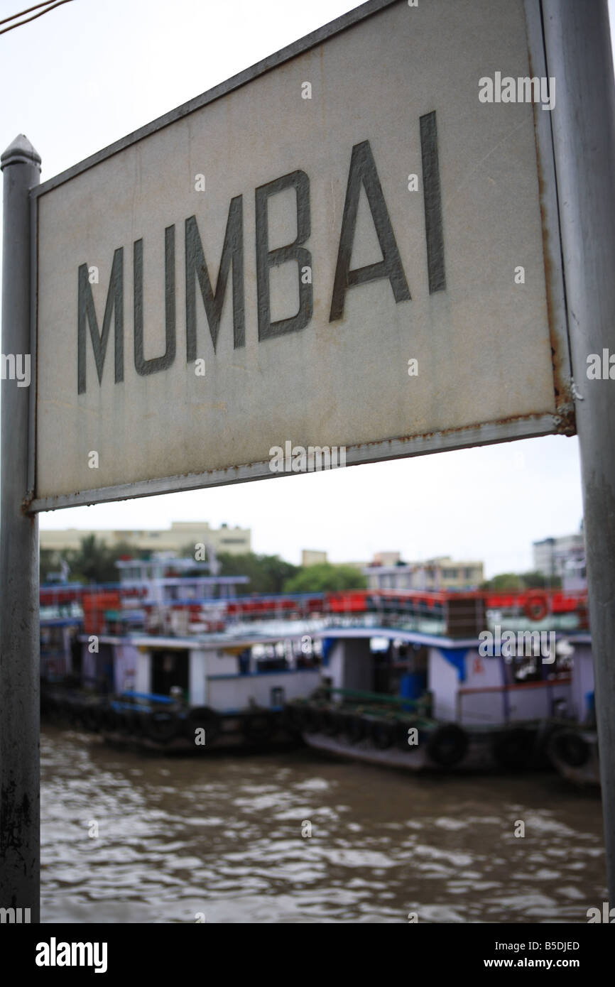 Mumbai sign, Mumbai, India Stock Photo - Alamy