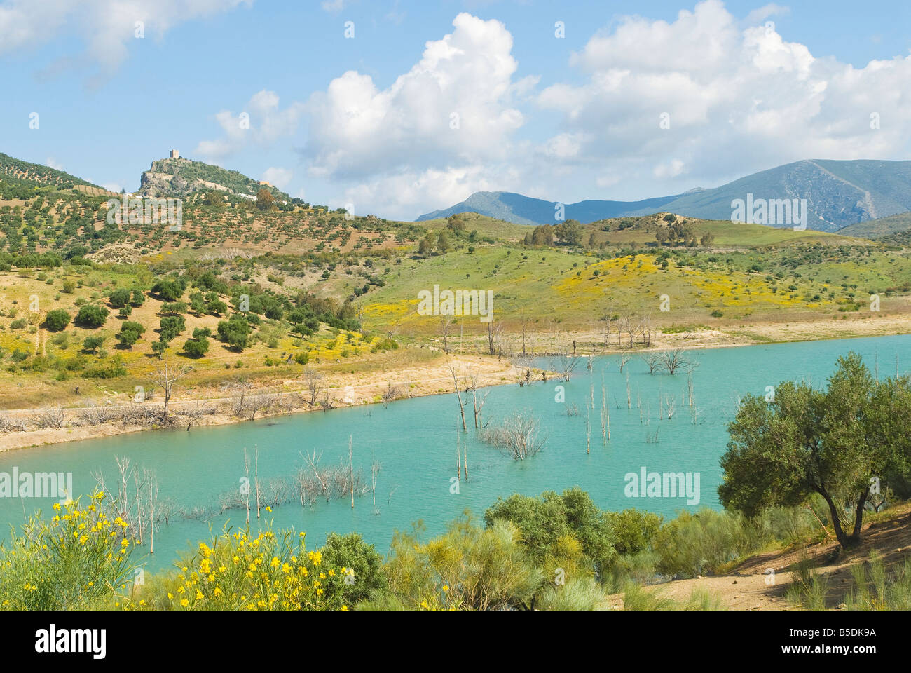 The lakes at Zahara de la Sierra, El Gastor, Andalucia, Spain Stock ...