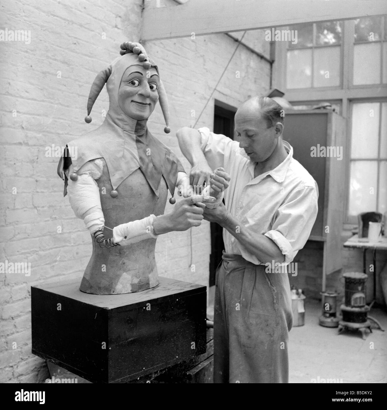 The workshop of a Midlands plastic figure factory, which manufacture a ...