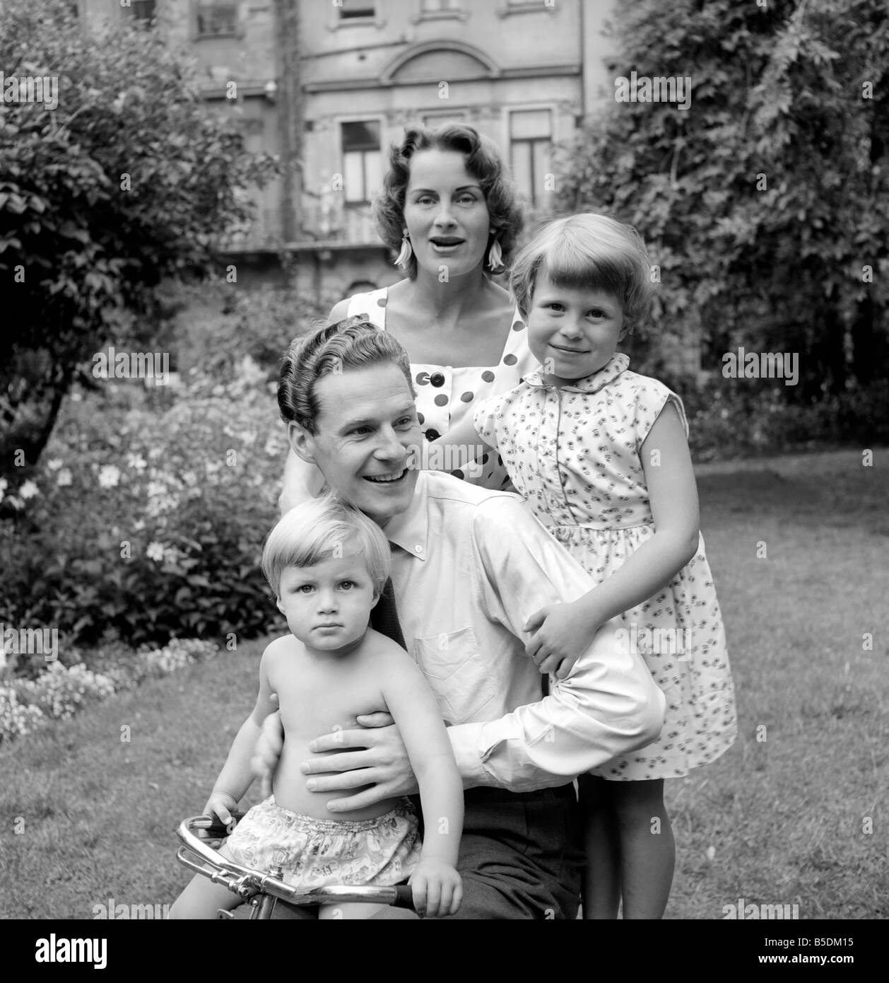 BBC Announcer Alexander McIntosh seen here at home with his wife and ...