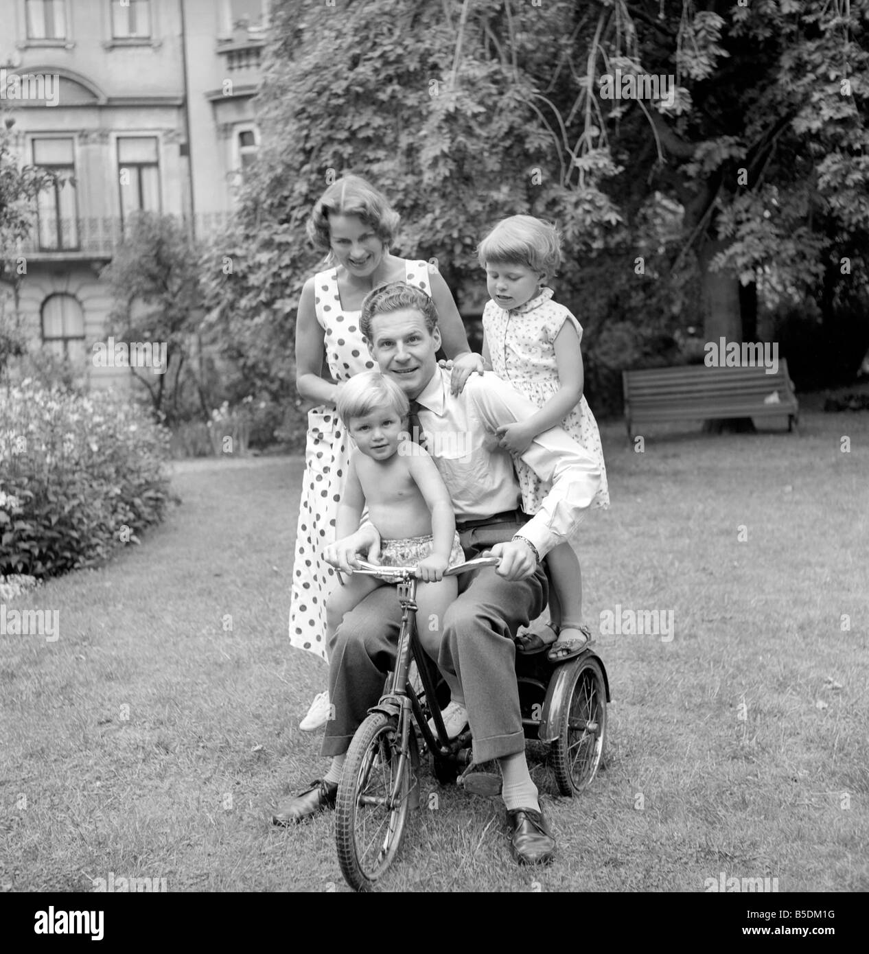 BBC Announcer Alexander McIntosh seen here at home with his wife and ...