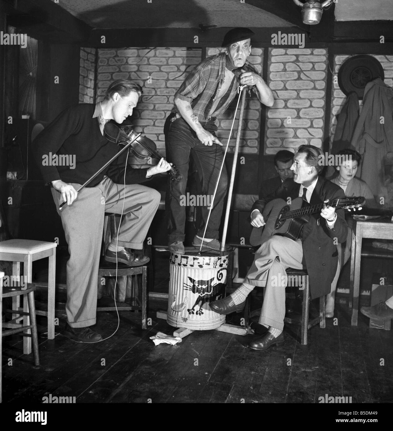 Skiffle group belived to be called the Black Cat seen here performing ...