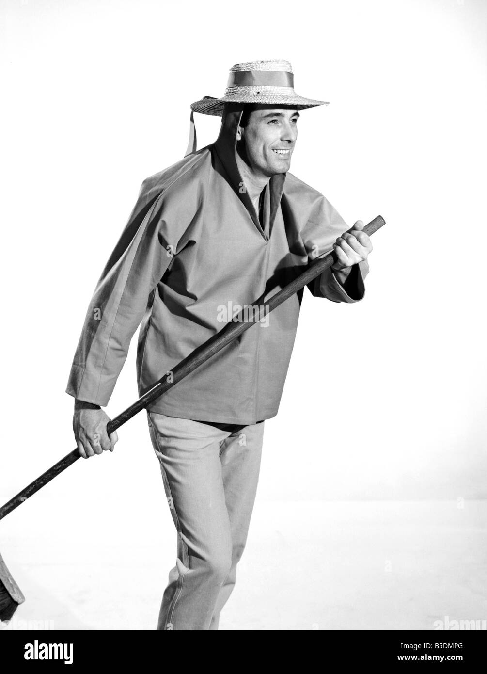 Model Peter Anthony wearing blue sailors shirt. . 1959 Stock Photo - Alamy