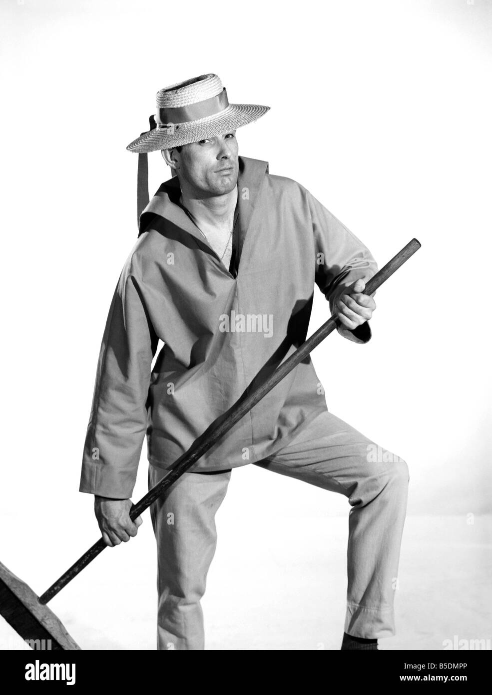 Model Peter Anthony wearing blue sailors shirt. . 1959 Stock Photo - Alamy