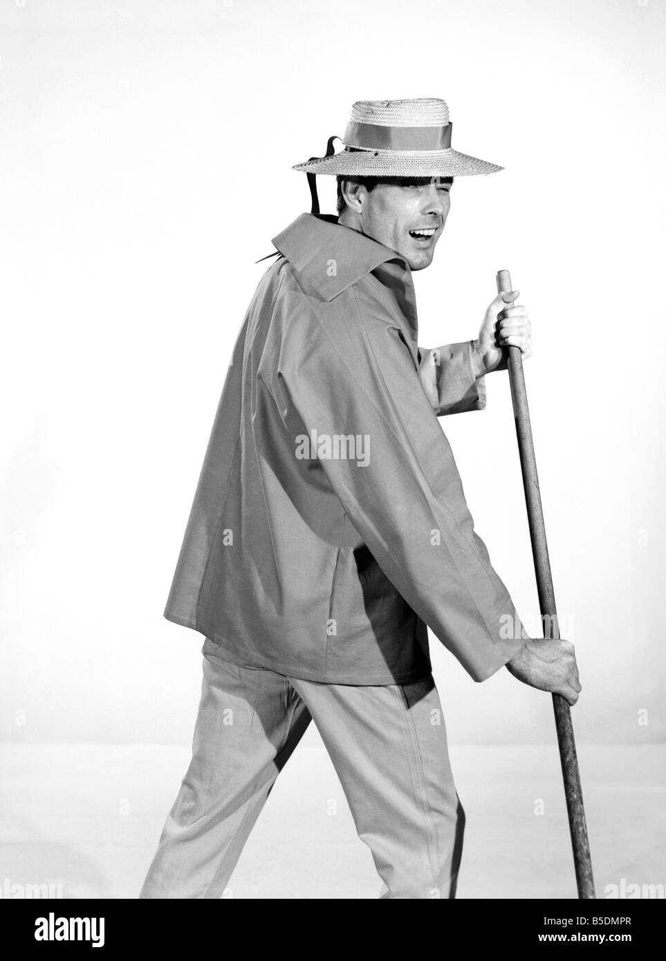 Model Peter Anthony wearing blue sailors shirt. . 1959 Stock Photo - Alamy
