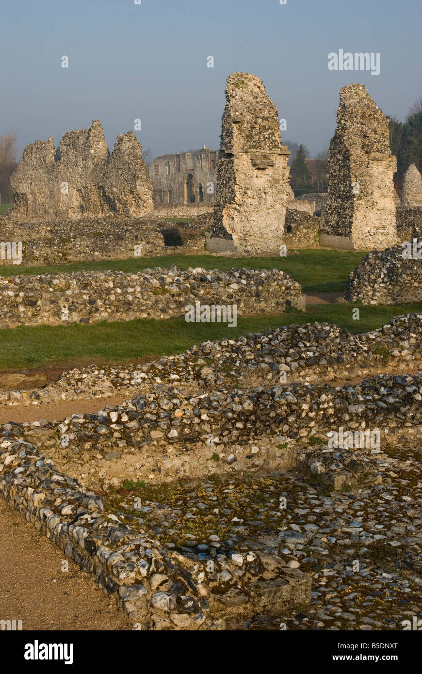 Ruins of Cluniac priory, Thetford, Norfolk, England, Europe Stock Photo ...
