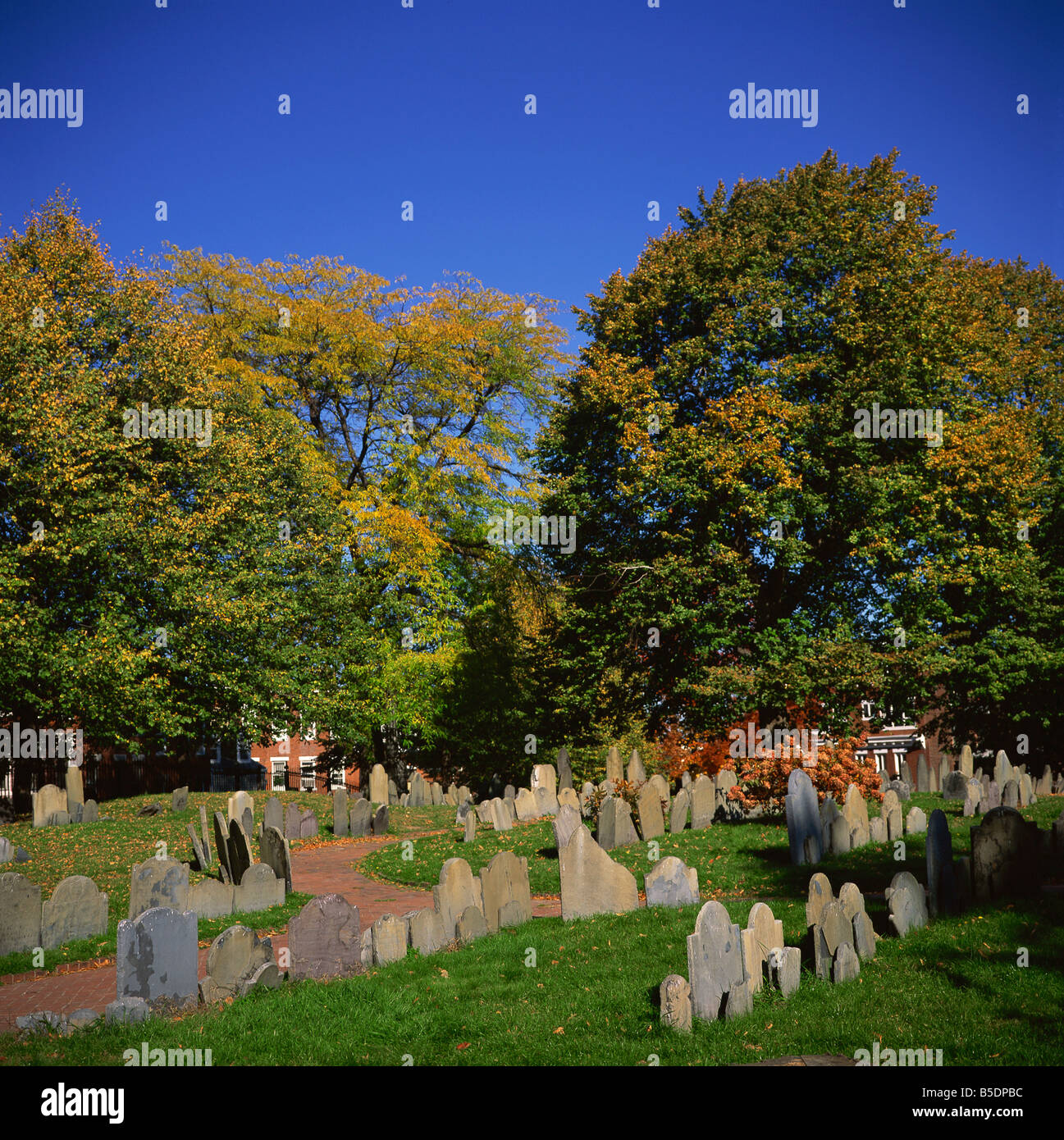 Copp's Hill Burying Ground, including graves from the 17th century of prominent Bostonians ...