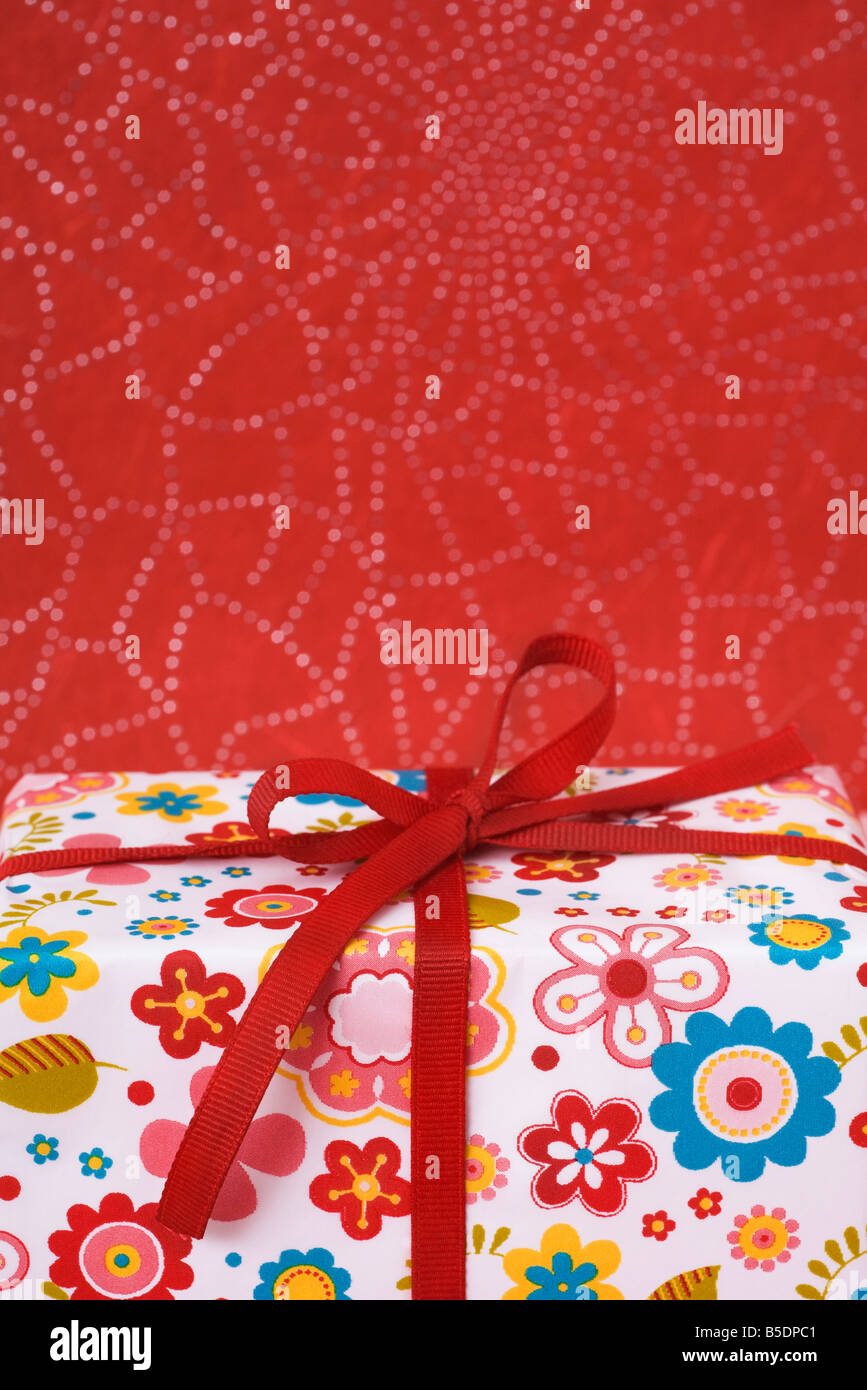 Brightly colored wrapped gift hi-res stock photography and images - Alamy