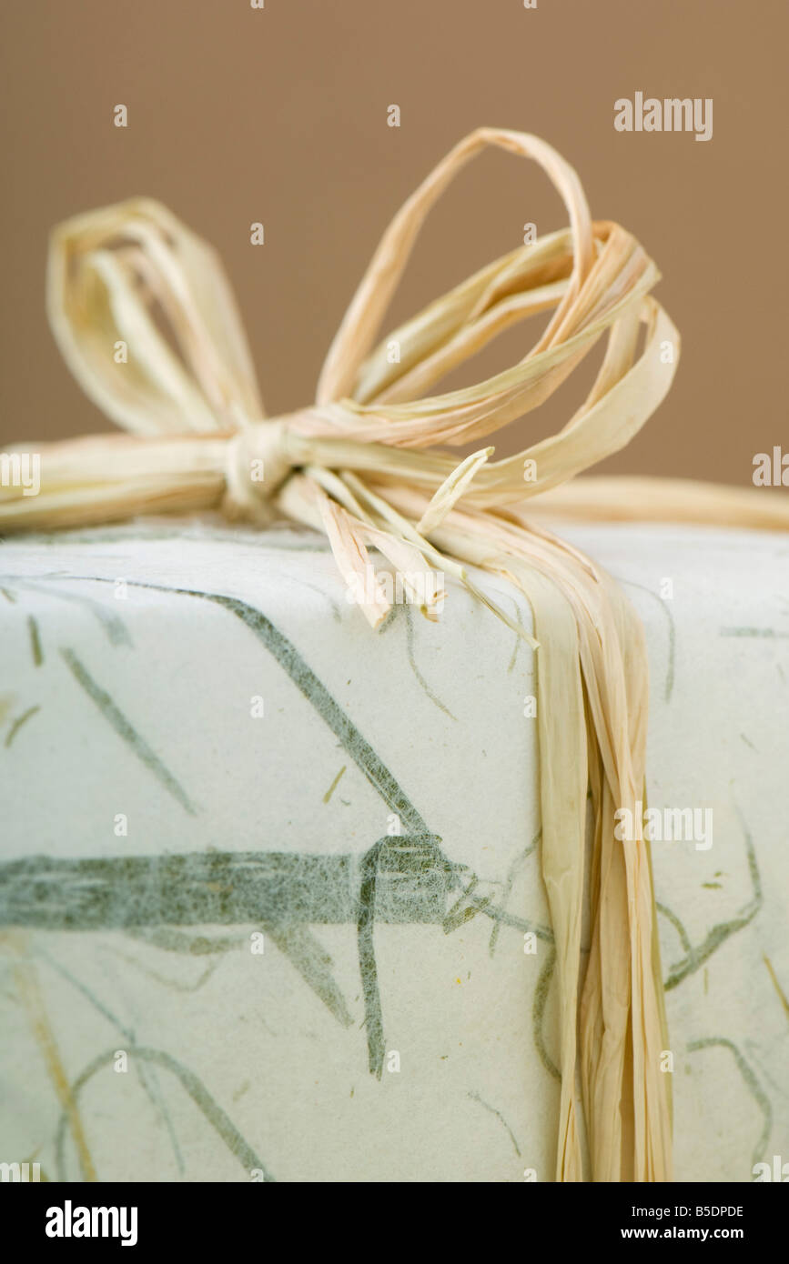 Gift wrapped present, detail Stock Photo - Alamy