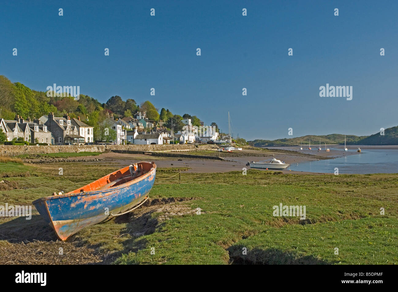 Estuary of River Urr at Kippford, on Solway, Dumfries and Galloway ...