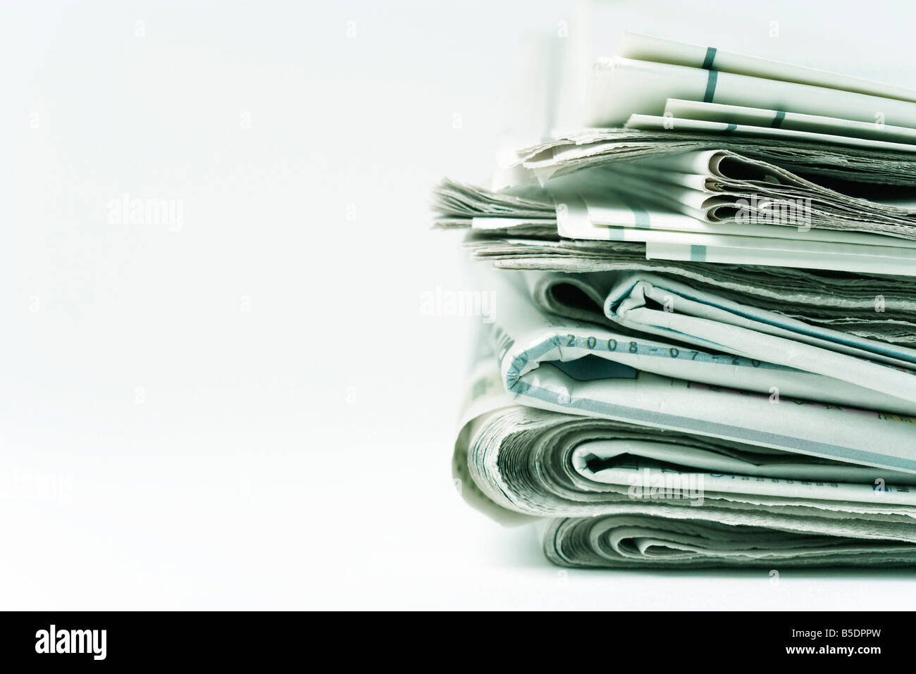 Stack of newspapers, close-up Stock Photo - Alamy
