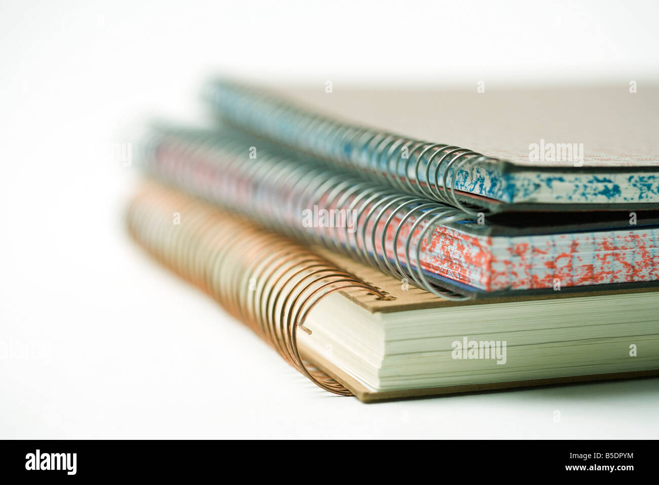 Stacked spiral notebooks, close-up Stock Photo - Alamy Stacked spiral notebooks, close-up Stock Photo - Alamy