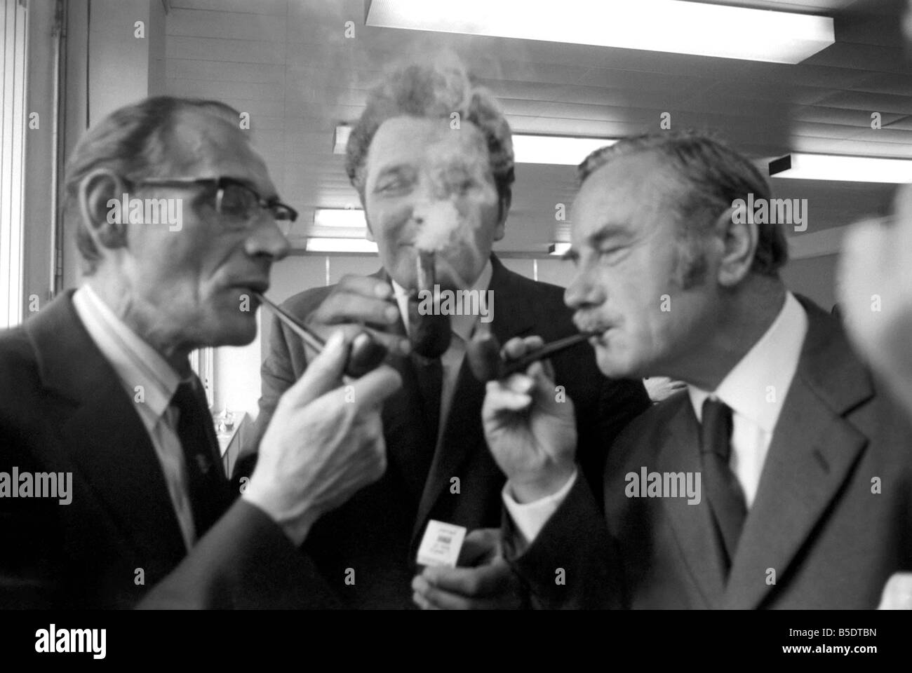 British National Pipe Smoking Championships:;L-R: Donald Farndon (3rd ...
