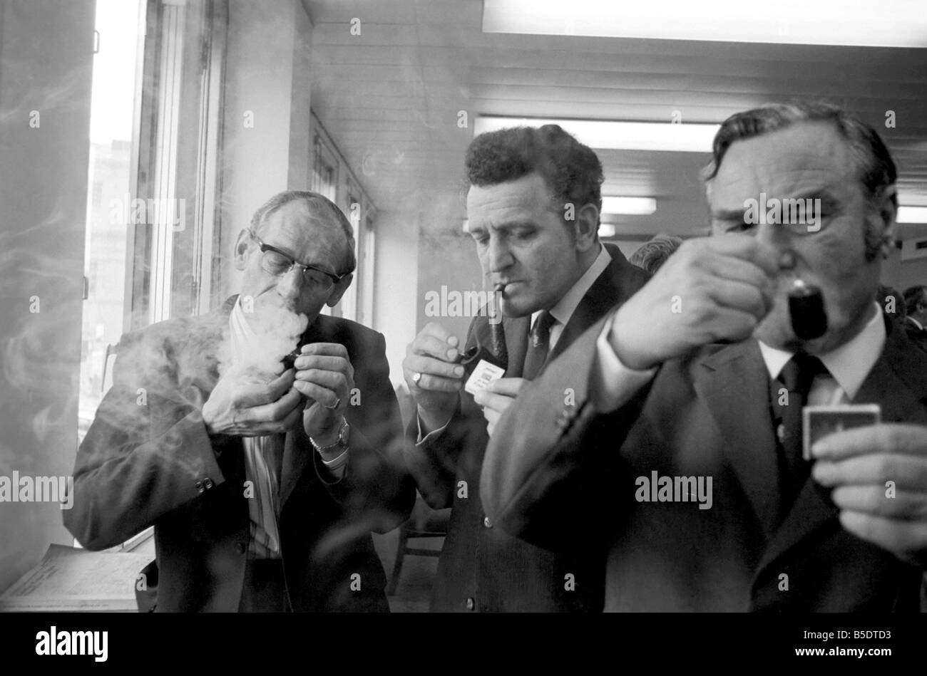 British National Pipe Smoking Championships:;L-R: Donald Farndon (3rd ...