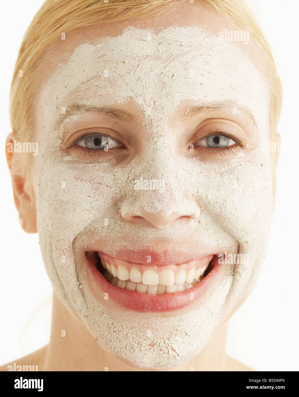 Mid-Adult Woman with Face Mask Stock Photo - Alamy