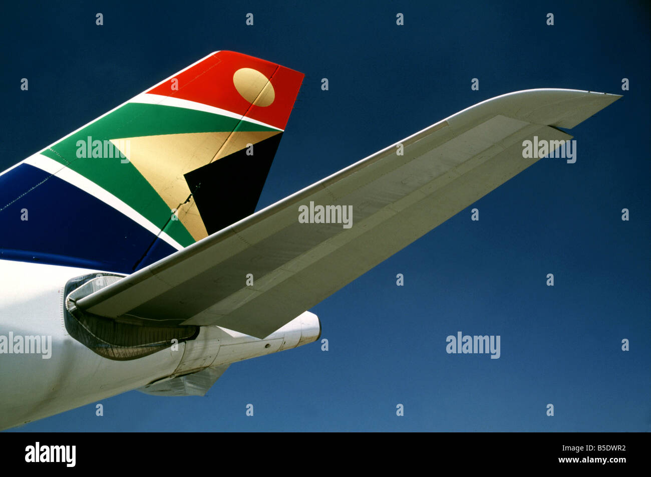 South african airlines jumbo 747 SAA livery plane Stock Photo - Alamy