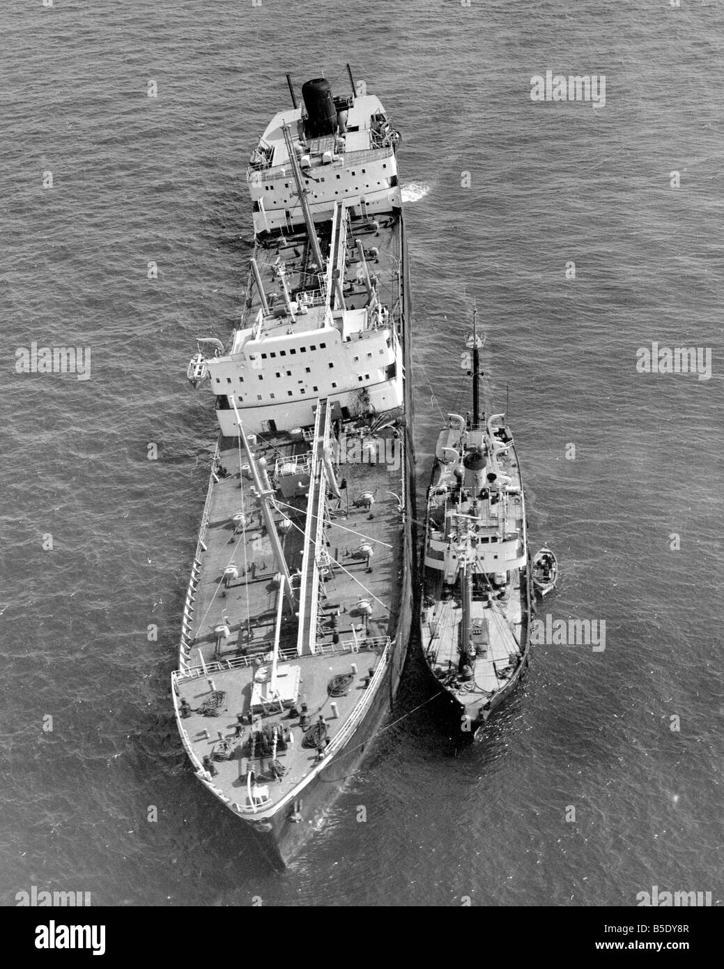 The tanker Hamilton Trader which was holed in an early morning ...