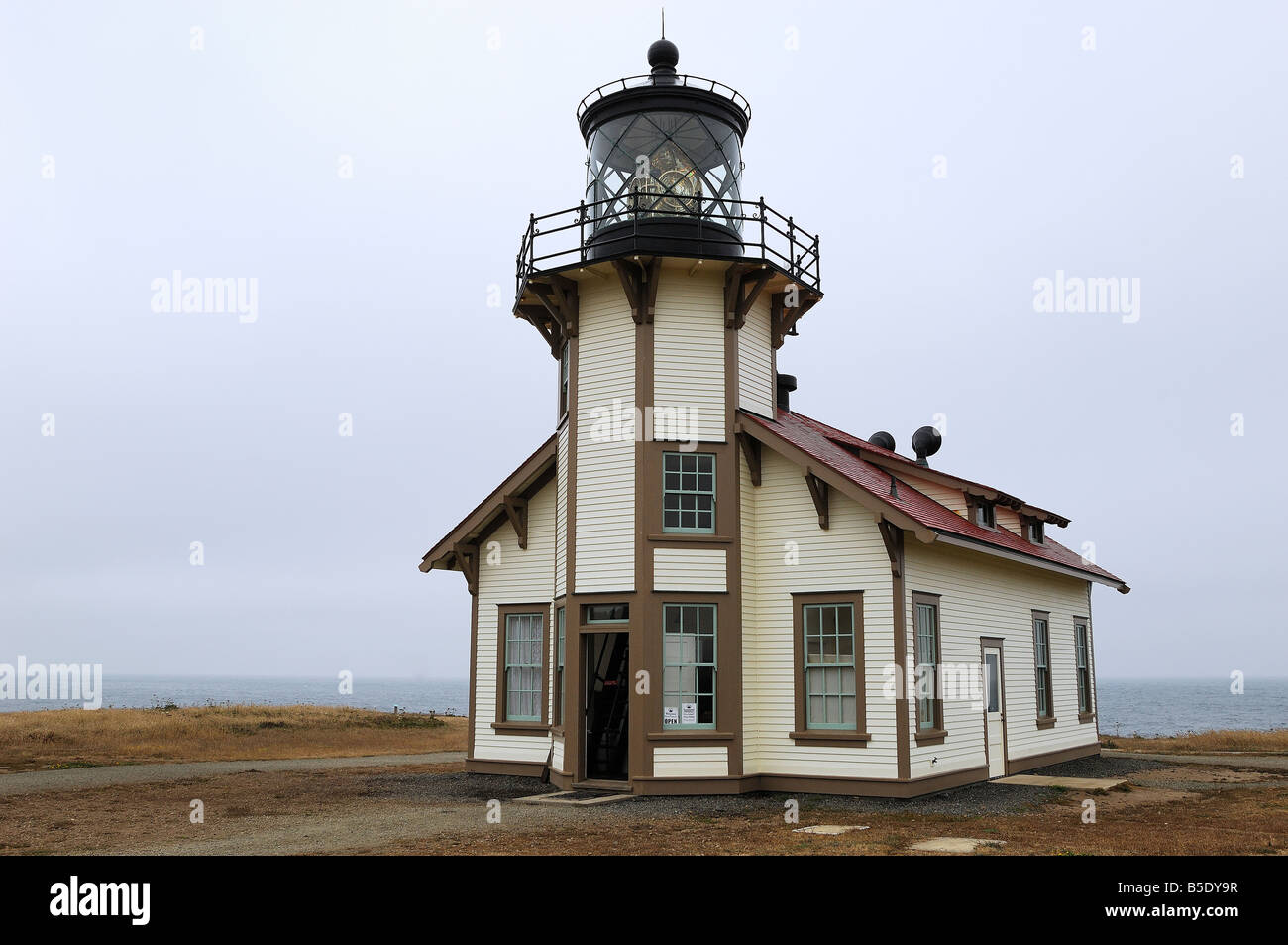 Lighthouse of Point Cabrillo Stock Photo - Alamy