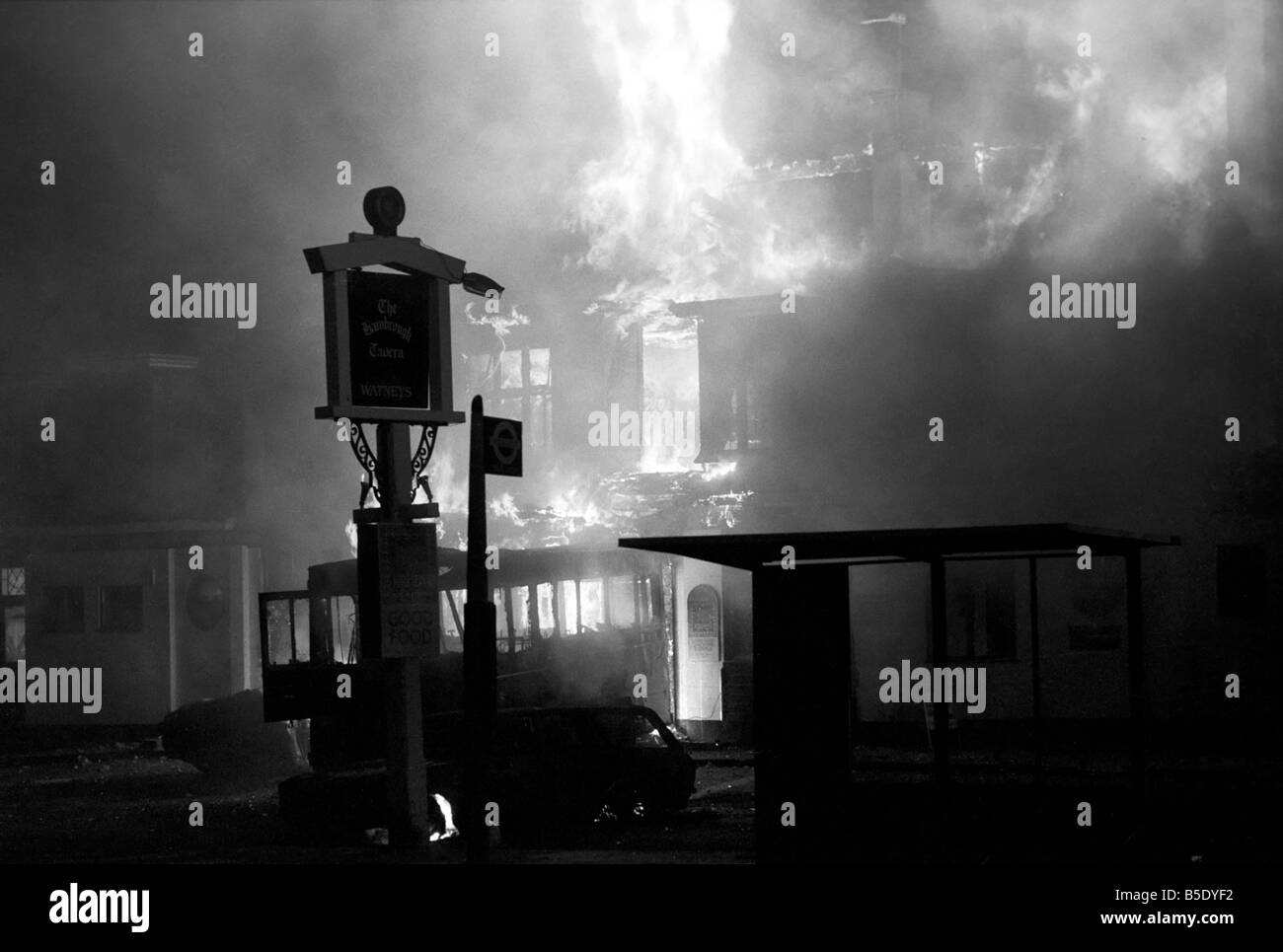 Southall Riots: Police: Law and Order: General scenes showing ...