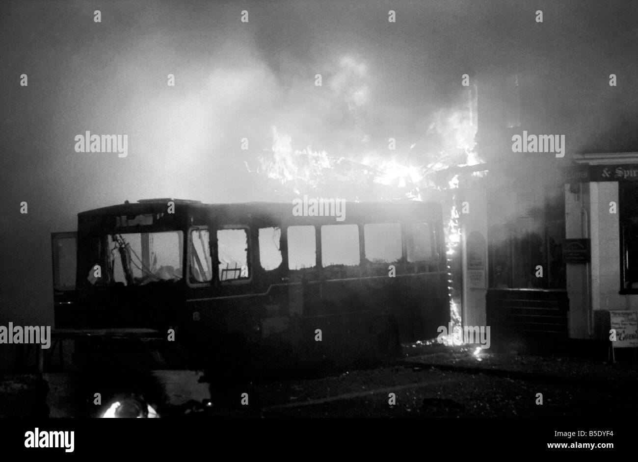 Southall Riots: Police: Law and Order: General scenes showing ...