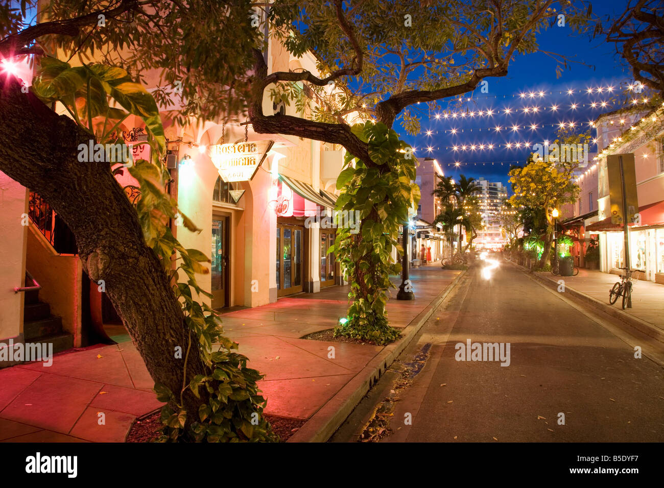 Espanola Way, Miami Beach, Florida, USA, North America Stock Photo - Alamy