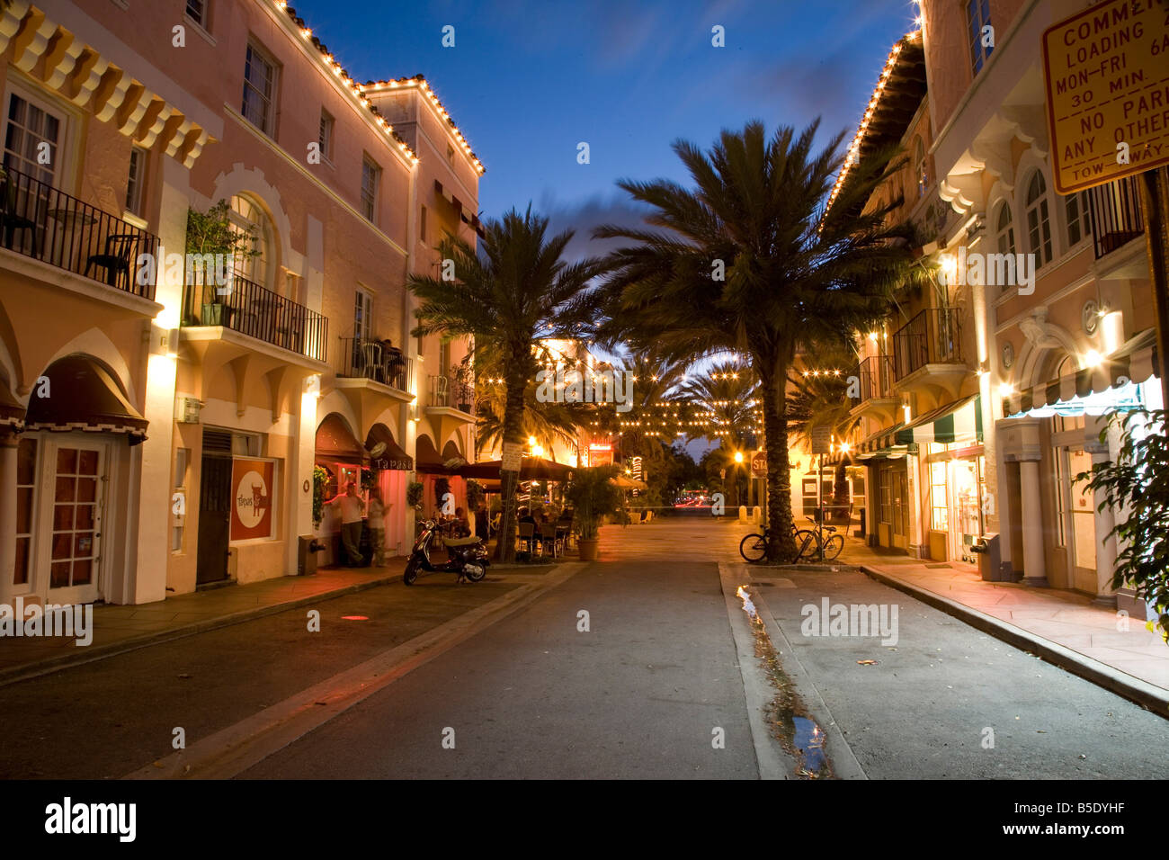 Espanola Way, Miami Beach, Florida, USA, North America Stock Photo - Alamy