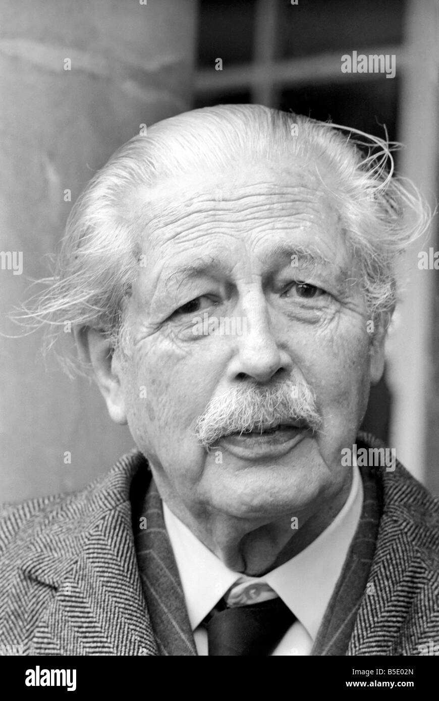 Harold MacMillan former Conservative Prime Minister. February 1974 ...