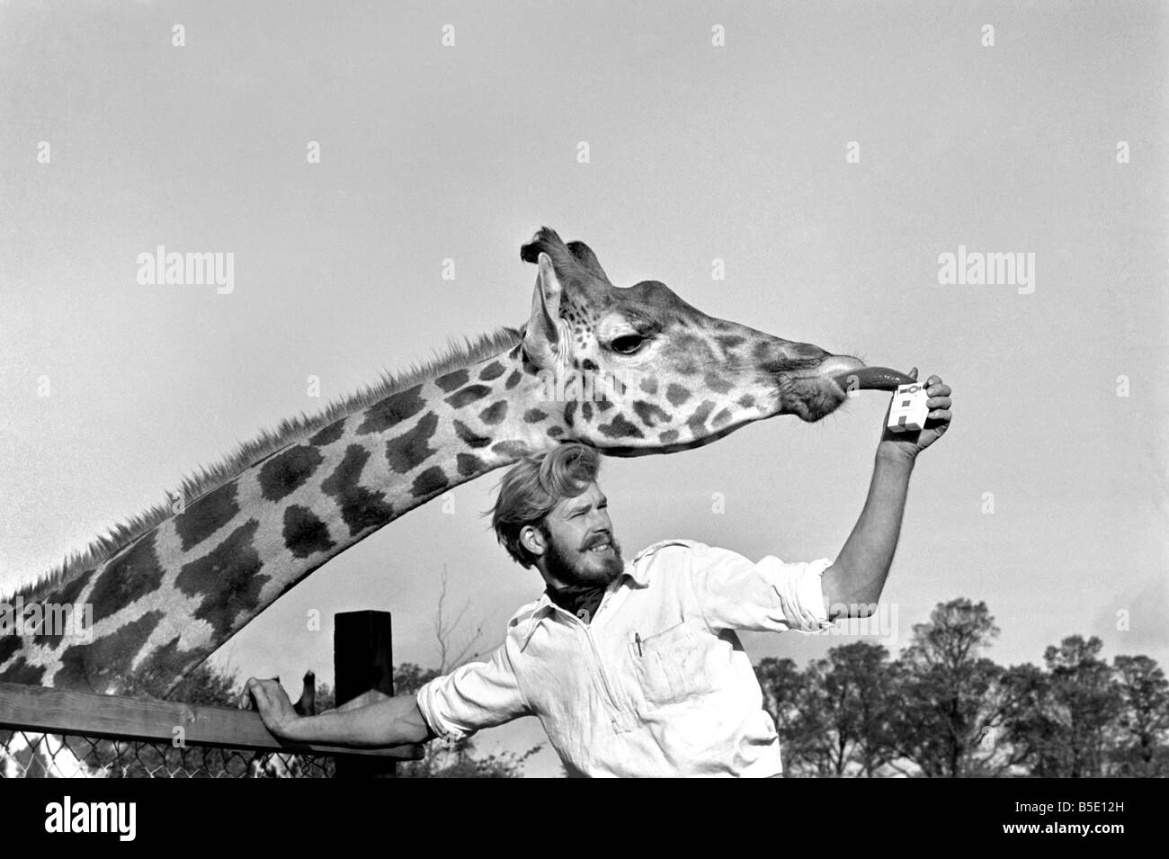 Dixie Congdon (25) of Barry, Wales, the 6ft 5in. Keeper of Plymouth Zoo ...