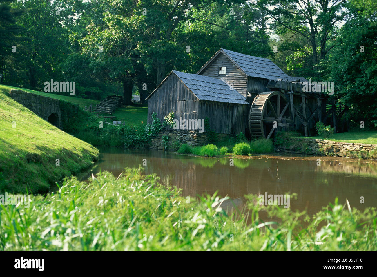 Mabry Mill, restored and working, Blue Ridge Parkway, south Appalachian ...