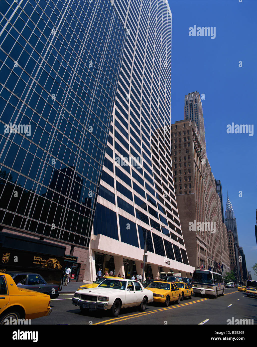 The Grace Building on 42nd Street with the Chysler Building behind ...