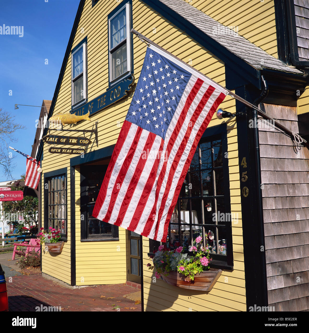 Usa flag outside cape cod hi-res stock photography and images - Alamy