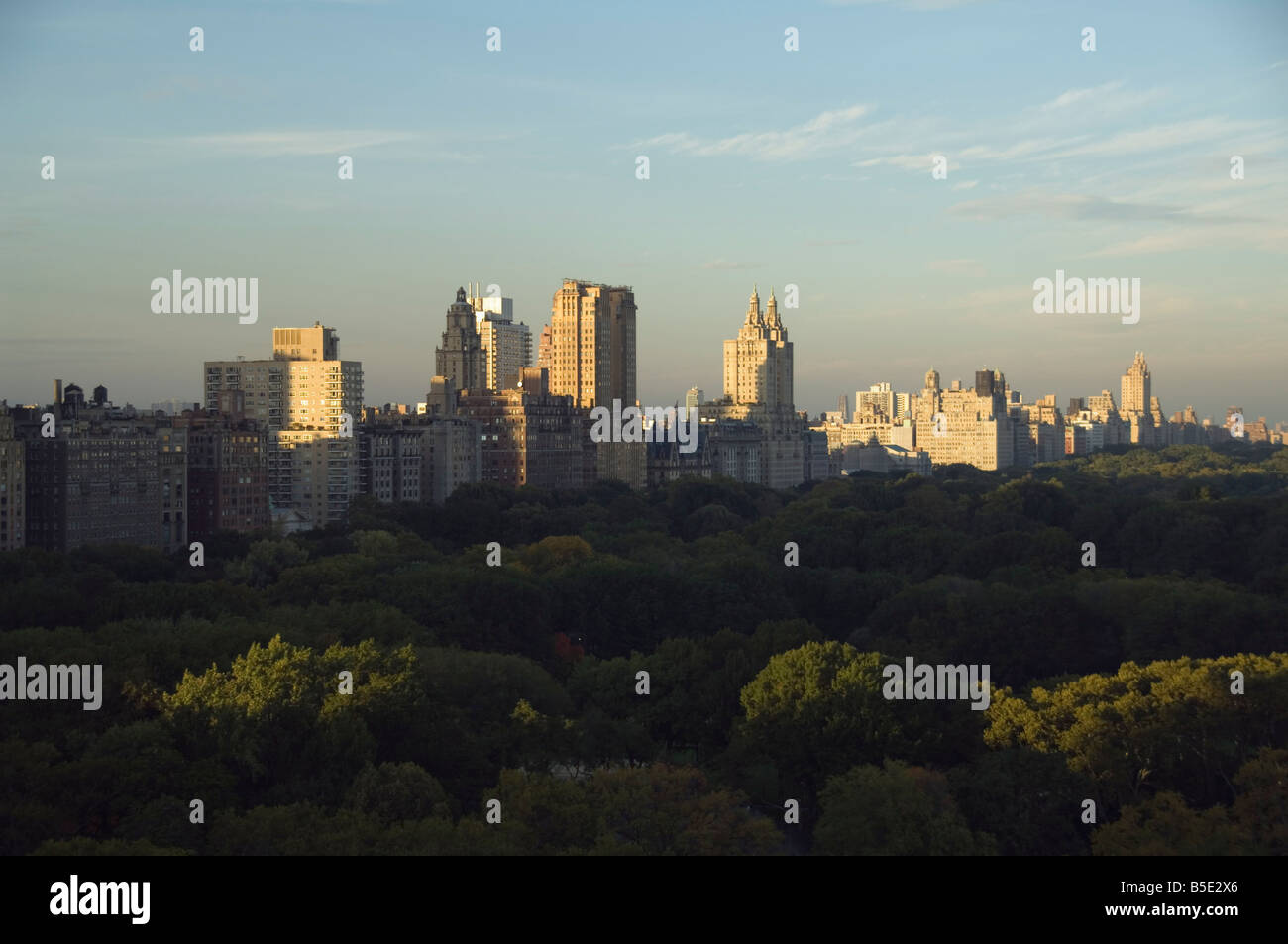 View of Central Park looking north, Manhattan, New York, New York State ...