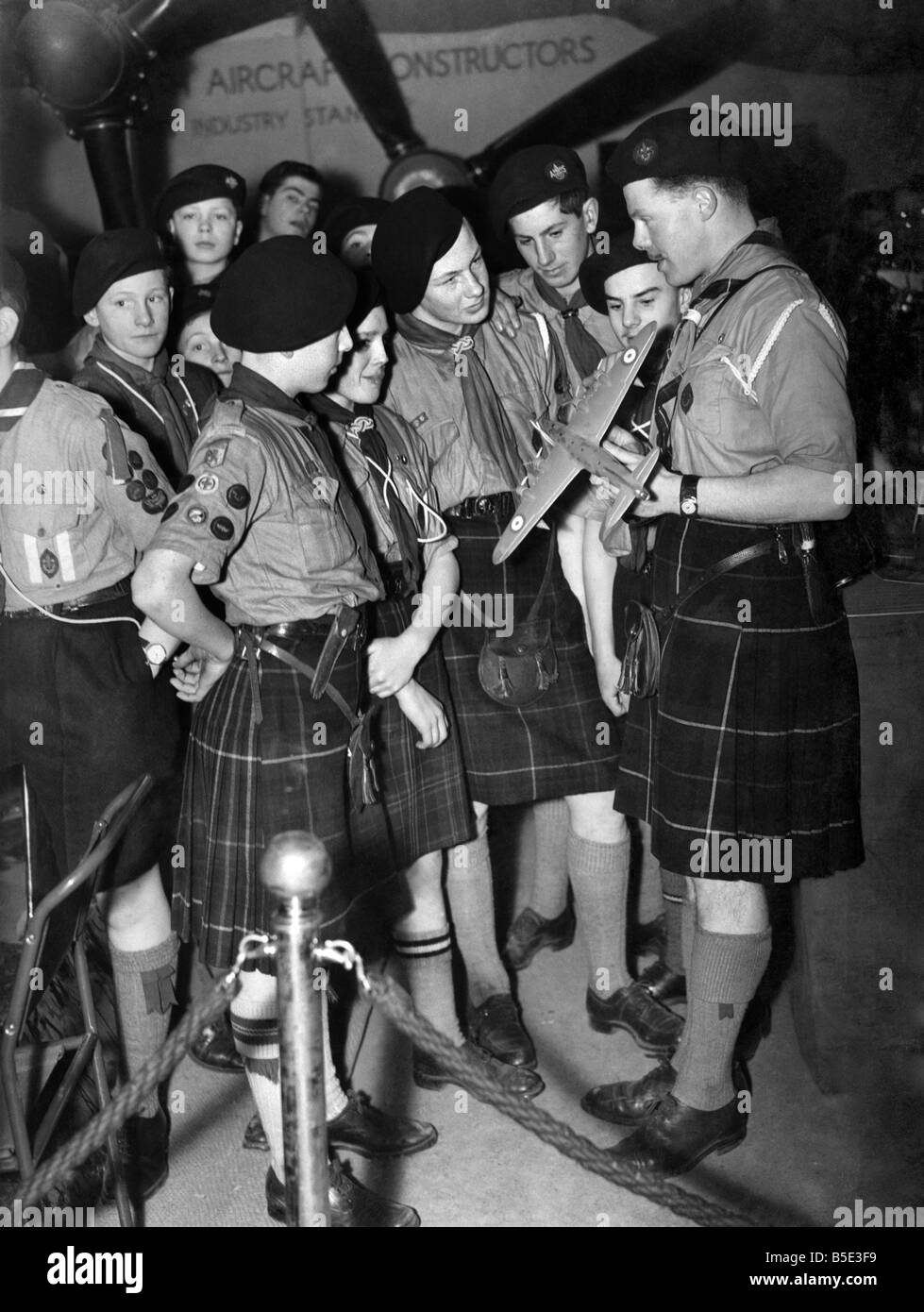Six Scottish Air Scouts who came 400 miles to attend the National Air ...