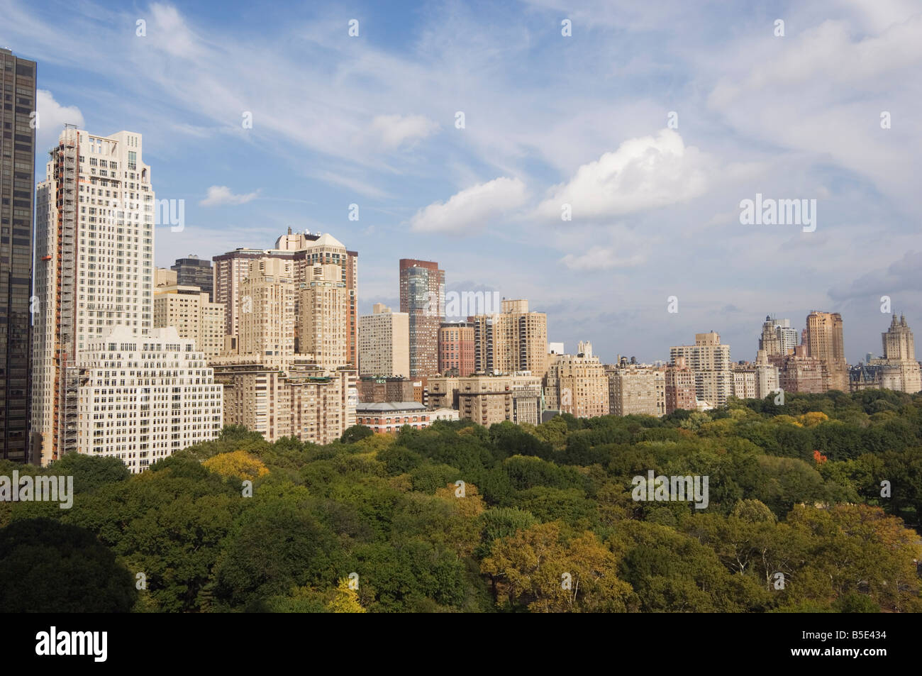 View of Central Park looking north, Manhattan, New York, New York State ...