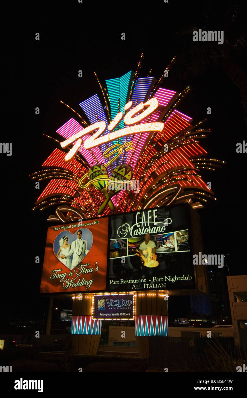 Rio Hotel sign, Las Vegas, Nevada, USA, North America Stock Photo - Alamy