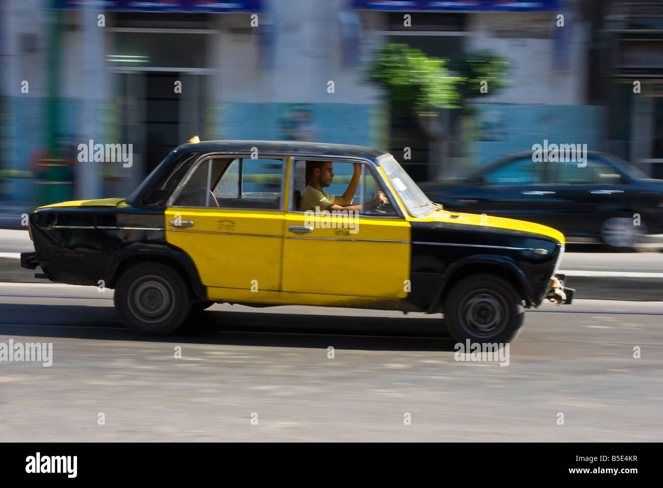 Moving Taxi in Alexandria Egypt Stock Photo - Alamy
