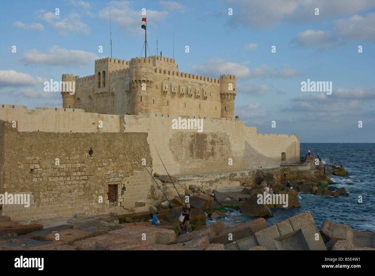 Qaitbey Castle in Alexandria Egypt Stock Photo - Alamy