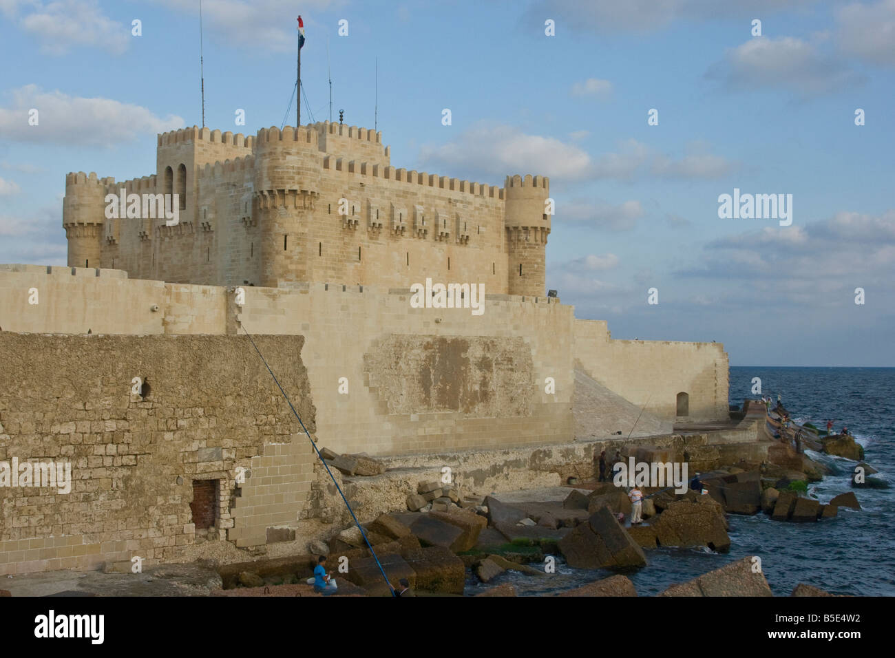 Qaitbey Castle in Alexandria Egypt Stock Photo - Alamy