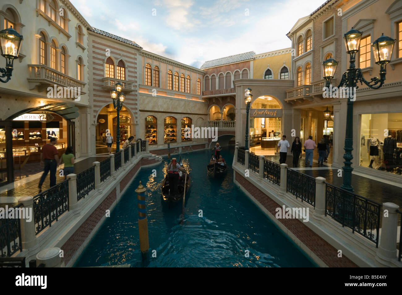 Inside the Venetian Hotel complete with gondoliers and a recreated ...