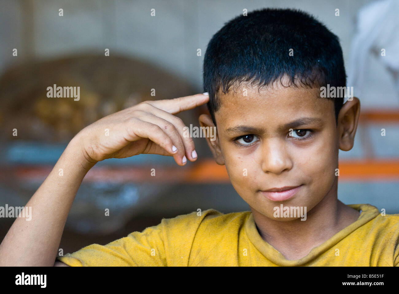 Boy in Islamic Cairo Egypt Stock Photo - Alamy