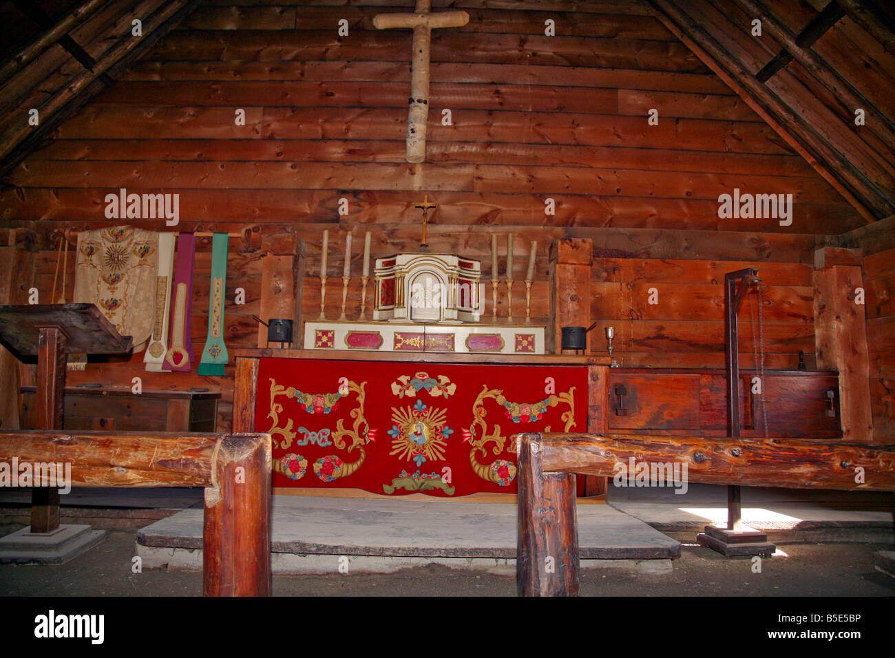 Saint-Joseph Church at the authentic Huron Indian Village Midland ...