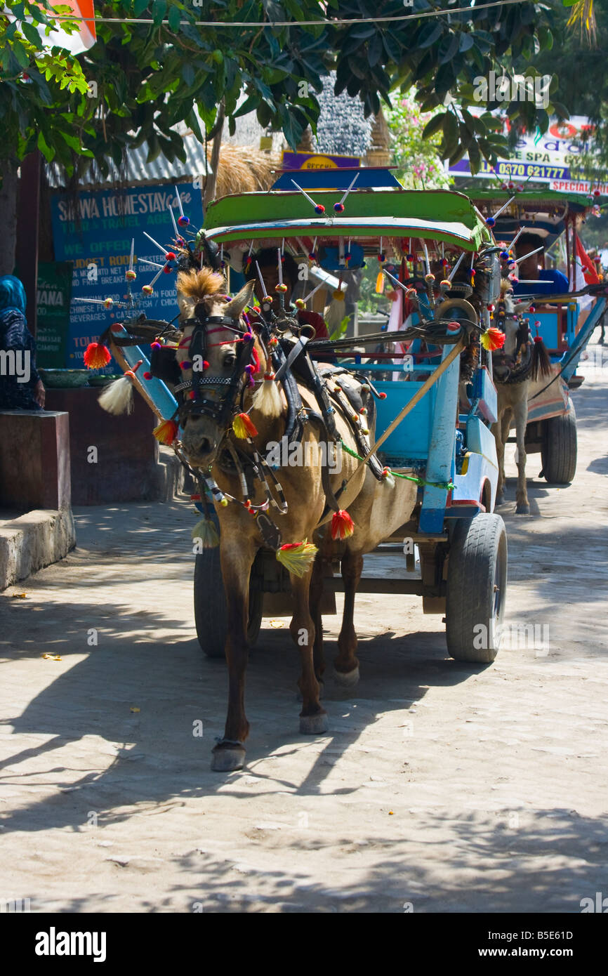Cidomo Horse Carriage on Lombok Island in Indonesia Stock Photo - Alamy
