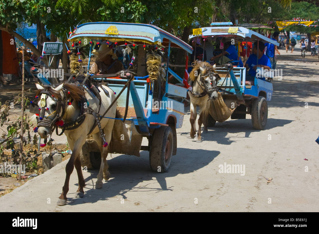 Cidomo Horse Carriage on Lombok Island in Indonesia Stock Photo - Alamy