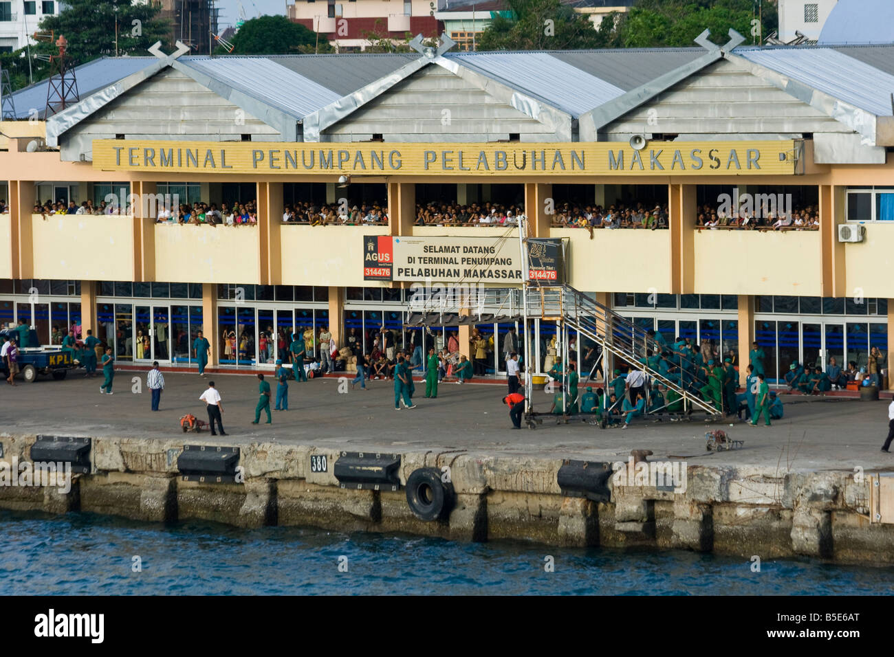 Ferryboat Terminal in Makassar on Sulawesi in Indonesia Stock Photo - Alamy